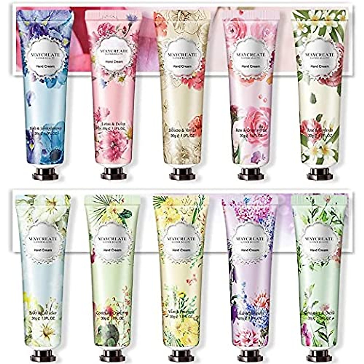 ALINICE Hand Cream Hand Moisturizer - Plant Fragrance Hand Cream Moisturizing and Nourishing Hand Care Cream for Working Hands, Repair Anti Aging Anti Chapping,10Pcs