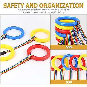 Kisangel 12Pcs Walking Rope Preschool Line Up Rope Kindergarten Wrist Leashes Preschool Line Rope for Kids Handles Safety