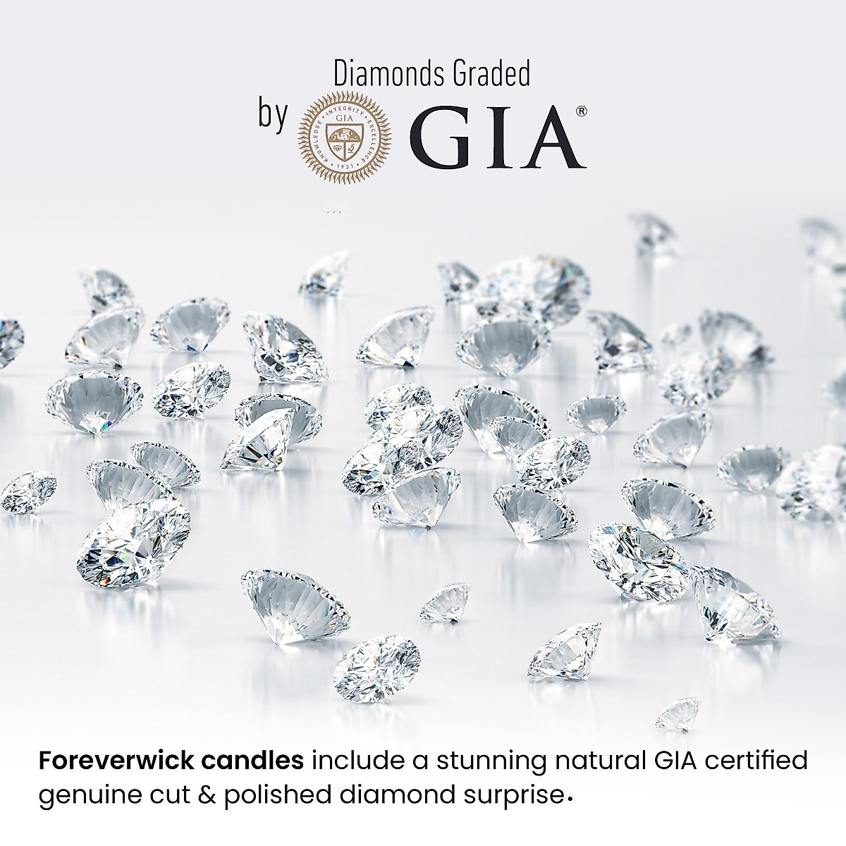 I Love You Surprise Candle with Diamond Inside | Foreverwick Candles | Scented Soy Candles Gifts for Women Anniversary Candle Wax | Romance Candles All-Natural Organic Soy Candle 14oz | 70h