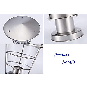 SMLZV Column Headlight,Waterproof E27 Post Lights Modern Simple European Column Lamps Garden Door Street Park Home Villa Lighting