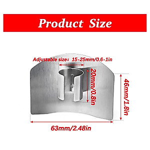 Unlorspy 8 Pcs Stainless Steel Finger Guards, 63 x 46mm Finger Protector for Cutting Food, Finger Guard for Cutting Vegetables Metal Finger Guard Finger Shield for Chopping