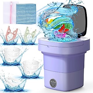 Portable Washing Machine with Upgraded 11L Capacity and Foldable Design, 3 Modes Mini Washing Machine for Deep Cleaning Underwear, Baby Clothes. Ideal for Use in RVs, Apartments, Dorms, and Hotels