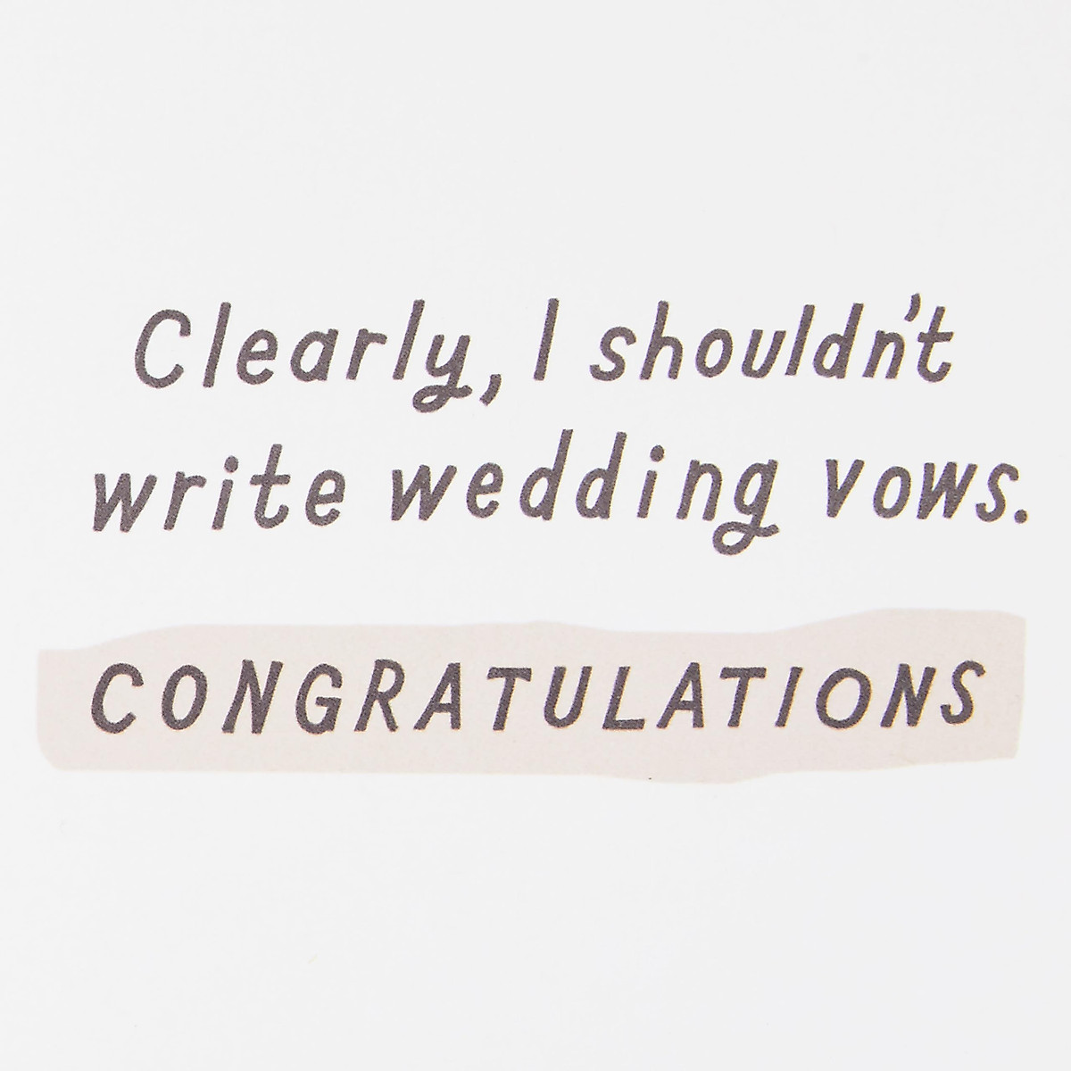Hallmark Shoebox Funny Wedding Congratulations Card (Wedding Vows)