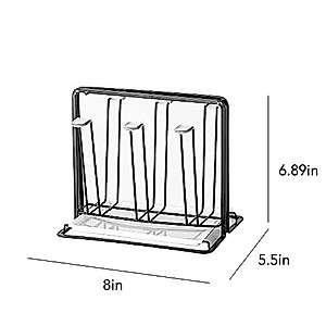 YISMAN Metal Cup Drying Rack with 6 Hooks, Bottle Drying Rack with Drain Tray,Coffee Mug Holder,Mug Organizer Black