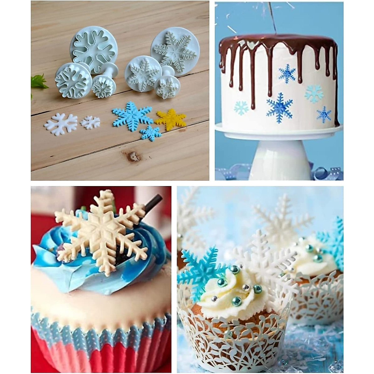 LSTCPGLAI 6-Piece Clay Cutters Embossing Tool Set - Fondant Cookie Cutter Cupcake Decorating Tools for Wedding, Birthday, Baby Shower, Party