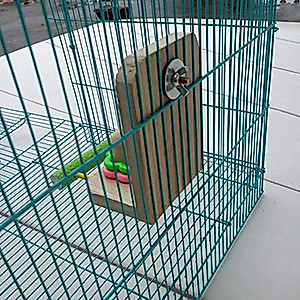 Bird Perch Mirror Toy Stand Parrot Chew Toy Intelligence Training Grinding Claw Trim Beak for Small Parakeet Cockatiel Conure Lovebird Canary Lovebird Budgie, Cage Accessories (Color Random)