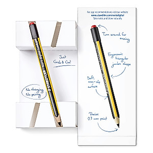 STAEDTLER Noris digital jumbo 180J 22. EMR Stylus with soft digital eraser. For digital writing, drawing and erasing on EMR equipped displays, yellow-black (check the compatibility list)
