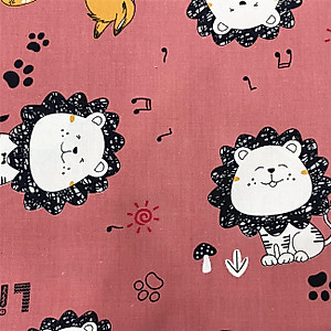 Lion Fat Quarters Fabric Bundles for Sewing Baby Boy Animal Fabric Cute Patterns Quilting Fabric for Kids 18" x 22" (6Pcs) SZRUIZFZ