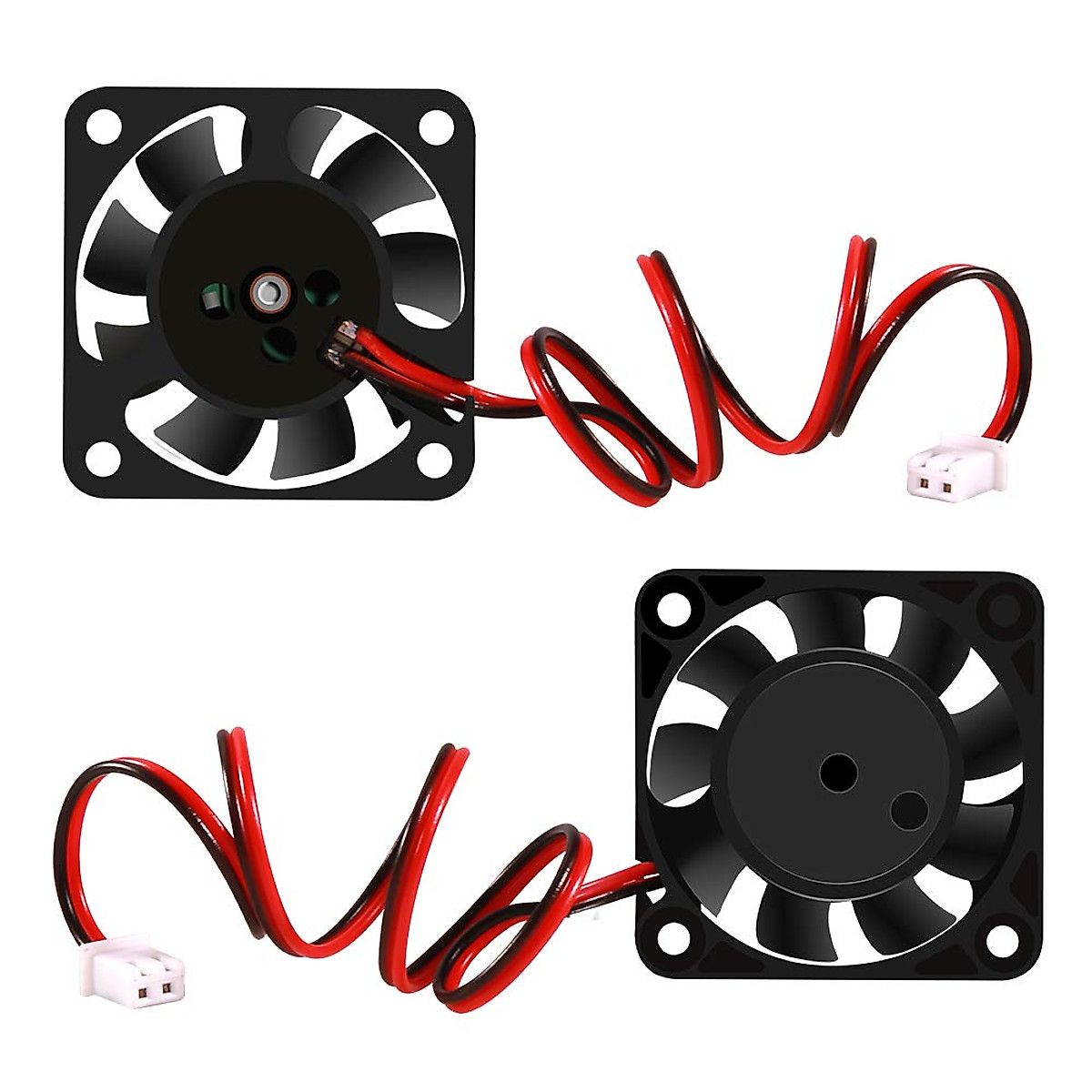 4PCS 3D Printer Brushless Cooling Fan 40x40x10mm DC24V Oil Bearing Blower Fan Turbo fan with 2 Pin Terminal for Hotend Extruder Heatsinks Makerbot MK7 MK8 CPU Chip Arduino Creality Ender 3 Ender 3 Pro