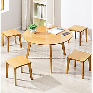 Multipurpose Stool Household Kitchen Stool Multifunctional Thickened Bamboo Stool Dining Chairs Low Stools for Dorm Living Room Bedroom Creative Stool
