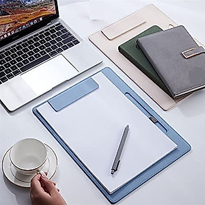 TOMYEUS Folder A4 Business Pad Folder Board Exam Writing Board Pad Board Special Clip Book Stationery Writing Pad Cardboard Signature File Folders (Color : A4-Beige)