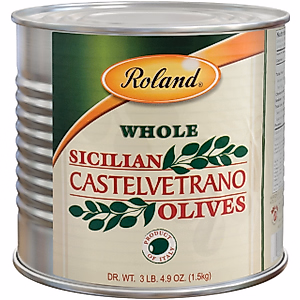 Roland Foods Whole Castelvetrano Olives, Specialty Imported Food, 3 Lb 4.9 Oz Can