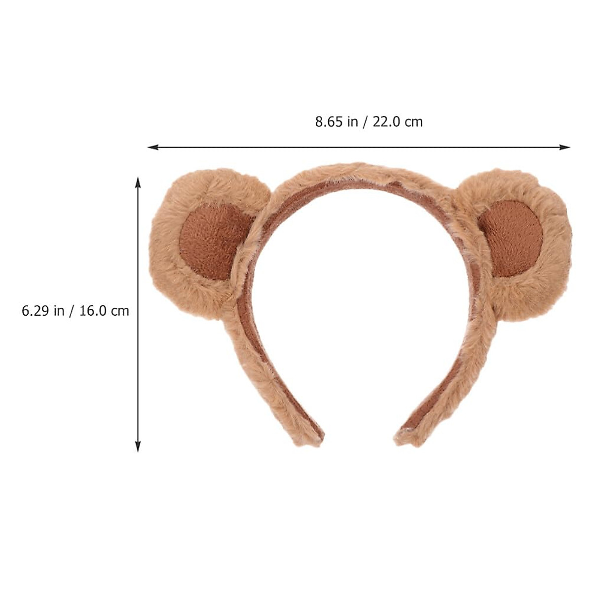 Beaupretty 3pcs Bear Ears Headband Halloween Animal Cosplay Headwear Party Prop Favors for Women Girls Brown