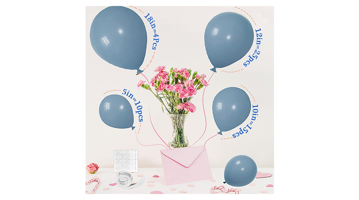 Misty Blue Balloons Set for Stunning Party Decor