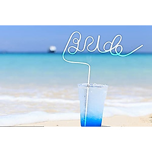 Bachelorette Party Decorations Straws White Bride Straw,Bride to Be Gift Bridal Shower Favors