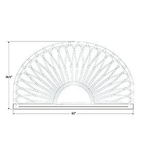 South Shore Balka Rattan Wall-Mounted Headboard, Queen
