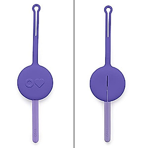 OmieBox Kids Utensils Set with Case - 2 Piece Plastic, Reusable Fork and Spoon Silverware with Pod for Kids, Travel, Lunch Boxes (Lilac)