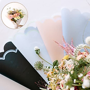 Waterproof Floral Wrapping Paper Sheets Fresh Flowers Bouquet Gift Packaging Korean Florist Supplies, 20 Sheets 4 Colors Flower Wrapping Paper (Neutral)