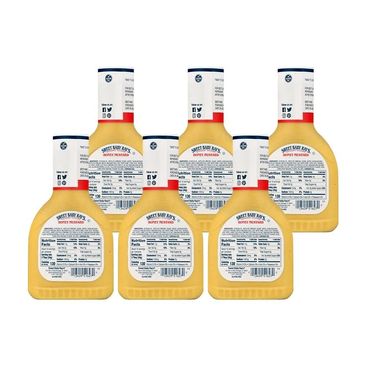 Sweet Baby Ray's Dipping Sauce, Honey Mustard (14 Ounce (Pack of 6))