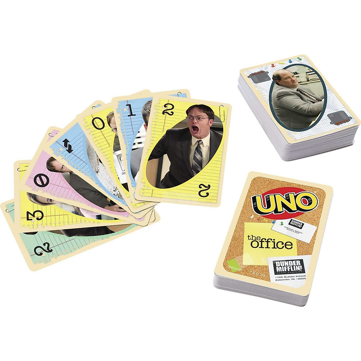 Mattel Games ​UNO The Office Card Game for Teens & Adults for Family or Game Night with Special Rule for 2-10 Players