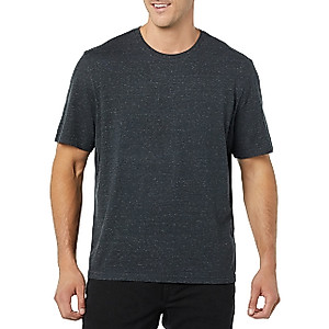 Amazon Essentials Men's Regular-Fit Short-Sleeve Crewneck T-Shirt, Pack of 2, Black/Charcoal Heather, X-Large