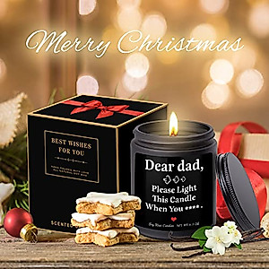 Dad Gifts from Daughter Son, Funny Gifts for Dad, Fathers Day Birthday Gifts for Dad Step Dad Father in Law Him Bonus Dad Daddy,Smoke & Vanilla Scented Candle Gifts for Men