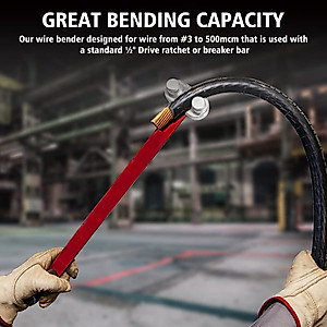 SAINTAGO Wire Bender Tool, Wire Bender, Cable Bender Electrical for Tight Places, Knuckle Bender Saving Cable Bender 500MCM Electrical Tools(77455)