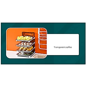 ZYLLZY Kitchen Side Dish Organization Rack, Wall Mounted Food Sorting Tray, Multilayer Food Sorting Tray, 4 Layers Storage Tray Collapsible Side Dish Stacking Storage for Hotpot Kitchen(Grey)