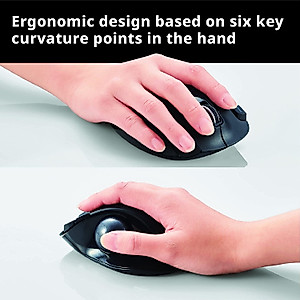 ELECOM 2.4GHz Wireless Thumb-Operated Trackball Mouse & EVA Travel Case (M-XT3DRBK & BMA-XT2BK)
