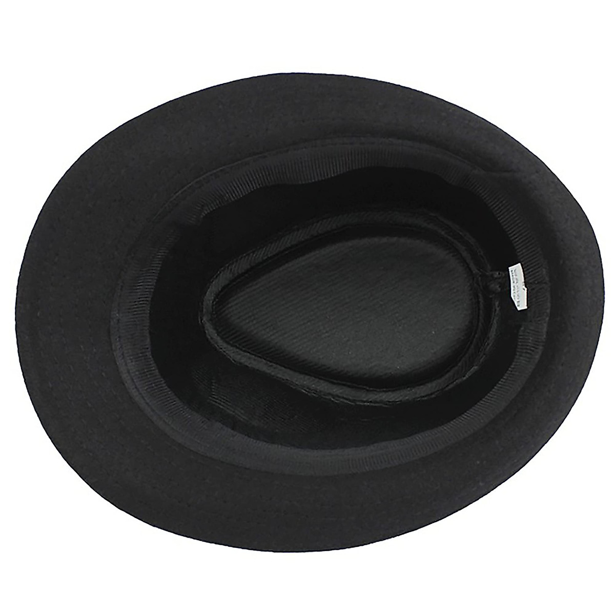 Mens Classic Plaid Manhattan Structured Gangster Trilby Fedora Hat Cuban Style Derby Hat Jazz Cap (Size M-L/7 1/4) Black