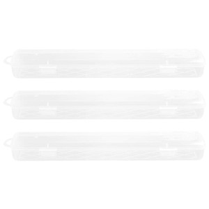 Healifty Clear Container Paintbrush Organizer 3pcs Clear Plastic Pencil Case with Snap Closure Multifuction Storage Container for Art Craft Organizer Clear Container Paintbrush Organizer