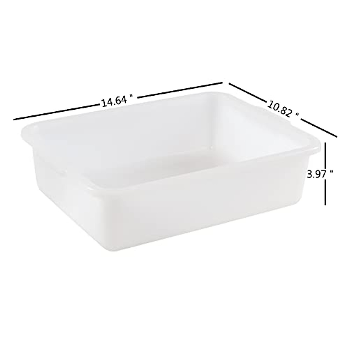Readsky 8 Liter Commercial Plastic Bus Box, Restaurant Bus Tubs, 5 Packs