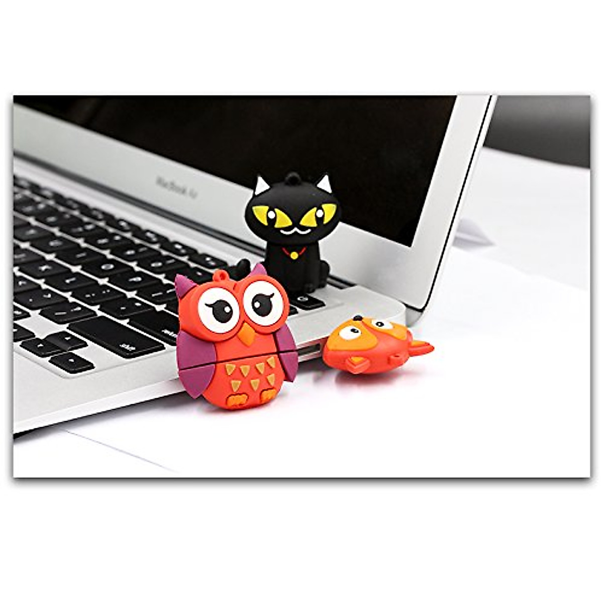 QICAIHU Novelty Big Eyes Owl Shape Design 64GB USB 3.0 Animal Flash Drive Cute Memory Stick Thumb Drive Data Storage Pendrive Cartoon Jump Drive Gift