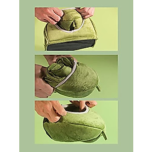 QWINEE Pet Portable Fruit House Hut Cozy Warm Sleeping Bed Hanging Nest Accessories for Hamster Guinea Pig Hedgehog Chinchilla Hamster and Small Animals Green One Size