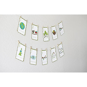 Woodland Number Counting Wall Cards in English, Set of Ten 5x7 Wall Art Prints, Forest Animal Nursery Wall Art Decor, Kid's Art Decor, Gender Neutral Nursery, Nature Themed, Woodland Nursery