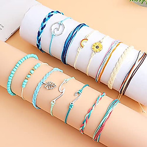 choice of all Cute Bracelets for Teen Girls String Bracelets for Women Boho Waterproof Braided Bracelets Pack Friendship Bracelet Surfer Wave Bracelets Summer Bracelets Jewelry Gifts for Teen Girls