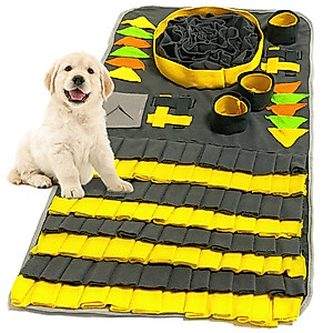 elecacc Snuffle Mat for Dogs, 19.7"×31.5" Snuffle Mat for Dogs Large Breed for Dogs/Cats/Rabbits Encourages Natural Foraging Skills & Mental Stimulation, Big Dog Snuffle Mat & Small Dog Snuffle Mat