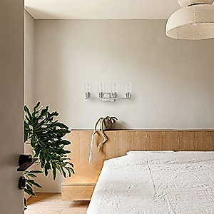 FILIMITIY 4-Light Bathroom Light Fixtures, Brushed Nickel Vanity Light with Clear Glass Shade,Modern Wall Sconce for Mirror Bedroom Hallway Farmhouse Kitchen