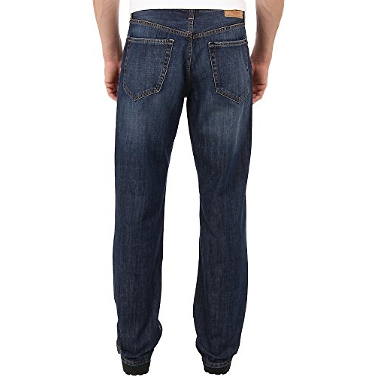 IZOD Men's Rigid Denim and Relaxed Fit, Medium Vintage, 32W x 30L