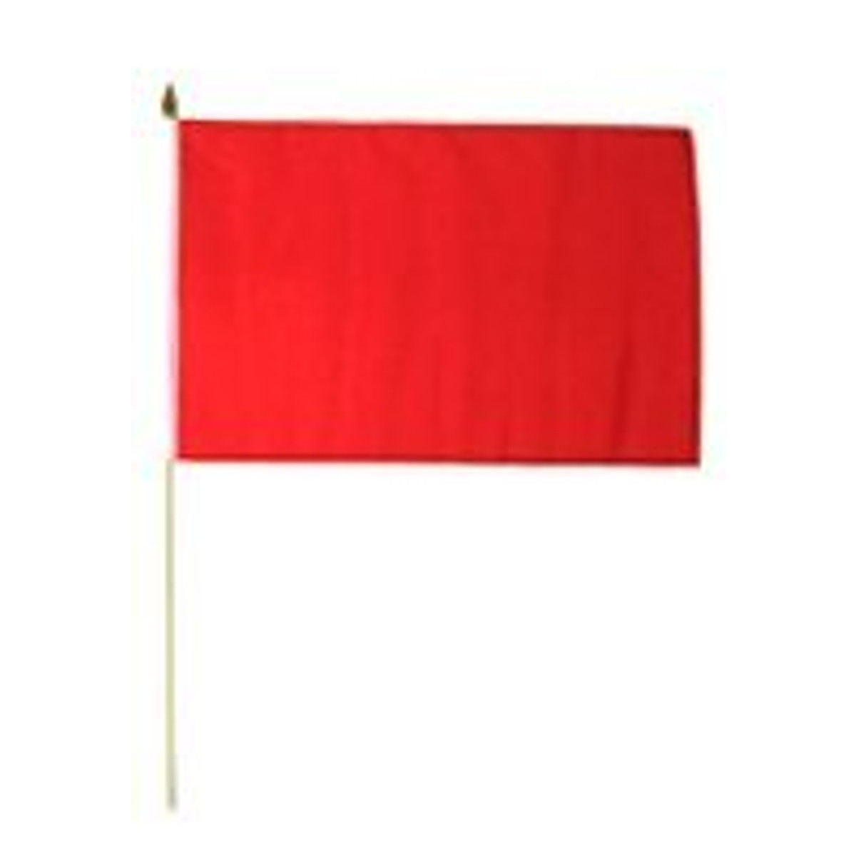 One Dozen Red 12x18in Stick Flags.