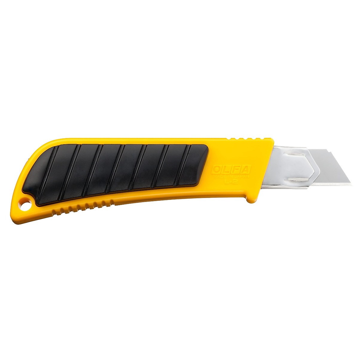 OLFA 18mm Heavy-Duty Utility Knife (L-2) - Multi-Purpose Custom Cutting Depth Precision Knife w/Rubber Inset for Increased Precision & Snap-Off Blade, Replacement Blades: Any OLFA 18mm Blade