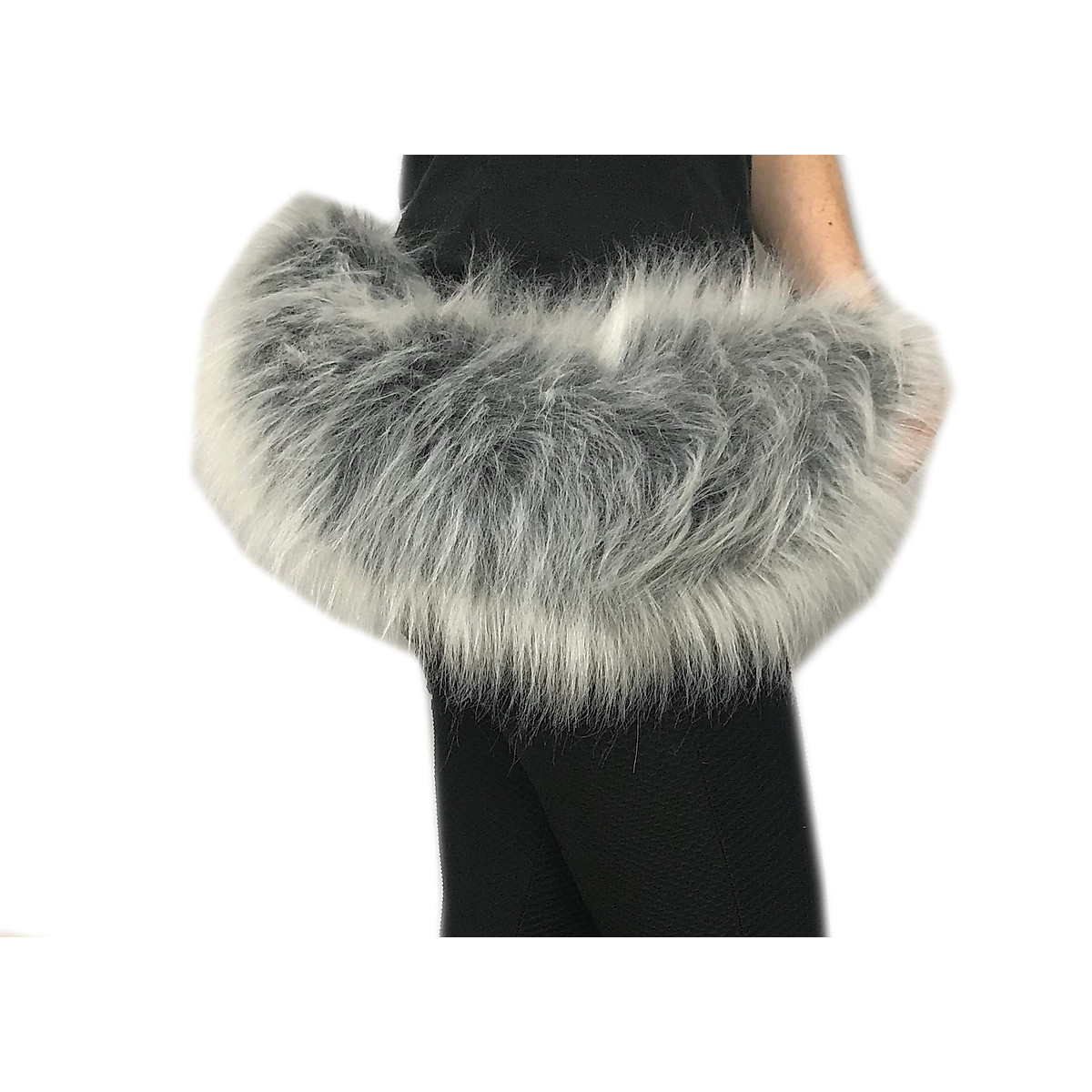 Long Faux Fur Animal Luxury Tail, Cosplay, Anime Lover, Costume Dress Up Pet Play Furry Super Soft Accessory (30", Gray Frost)