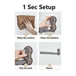 Portable Travel Clothes Rack with Clips, Vacuum Suction Folding Drying Rack for Travel, Hotels, RV, Car or Indoor