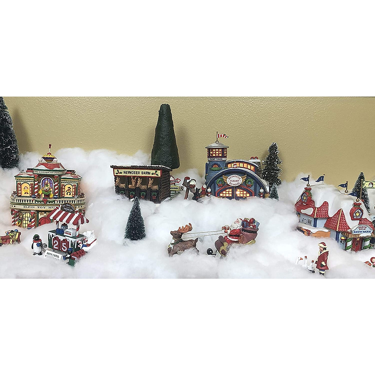 2 Set Christmas Snow Roll - 2 Packages of 3 Foot X 8 Foot Artificial Snow Blankets for Christmas Decorations