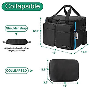SEEHONOR Insulated Cooler Bag 60 Cans Large Collapsible Insulated Lunch Box Leakproof Soft Cooler Bag for Grocery Shopping Camping Picnic Beach 40L