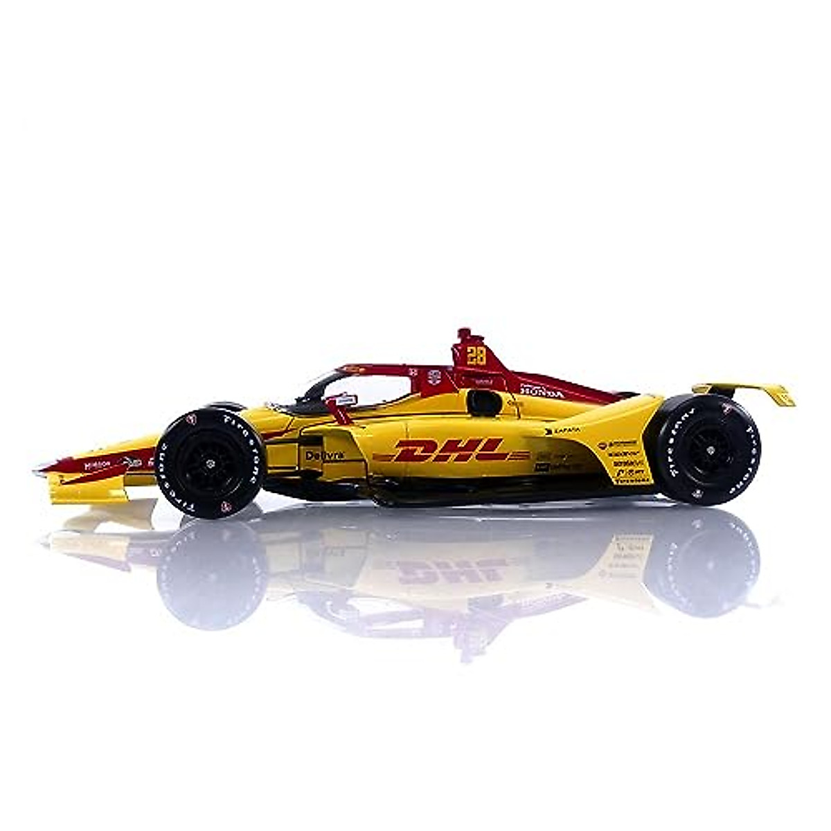 Dallara IndyCar #28 Romain Grosjean DHL Andretti Autosport NTT IndyCar Series (2023) 1/18 Diecast Model Car by Greenlight 11185