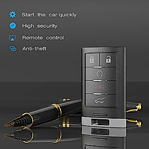 KRSCT Key Fob Remote Control Replacement fit for Cadillac SRX ATS ELR XTS 2010-2015 FCC ID: NBG009768T 5-Button Car Start 315 MHz Keyless Entry Control