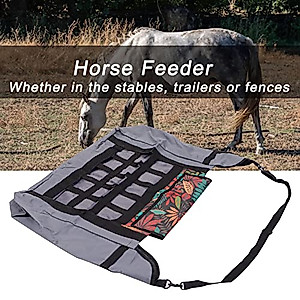 SNOEMWU Horse Feeder,Waterproof Durable Wear Resistant Horse Bag Multipurpose Oxford Cloth Large Capacity Horse Slow Feeder for Horse
