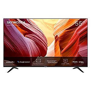 Skyworth S6G Plus Series 55-inch 4K Smart TV with Alexa Compatibility, Android11.0, HDR10, Google Assistant and Chromecast Built-in, Game Mode