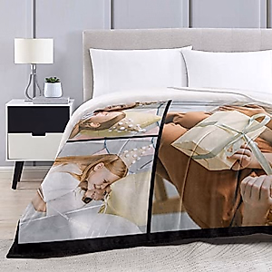 Custom Blanket With Photo Text Personalized Throw Blanket Customized Picture Blanket For Baby Mother Father Adult Friends Lovers Dog Pets Personalized Gift Flannel Blanket Birthday Halloween Christmas